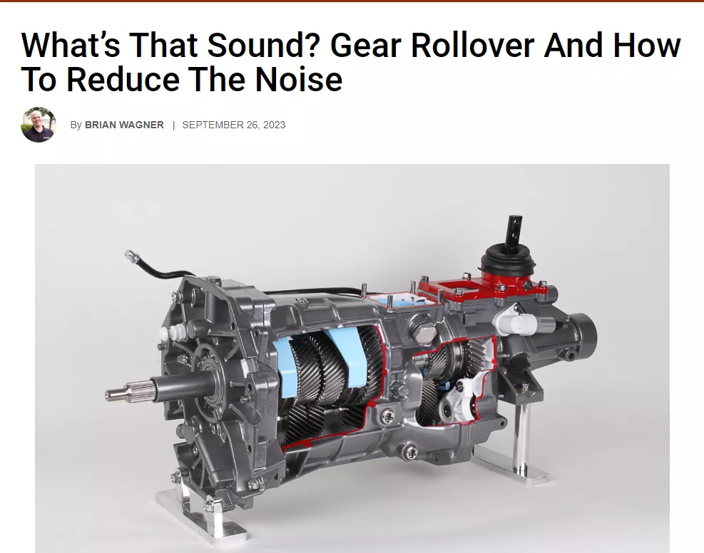 What’s That Sound? Gear Rollover And How To Reduce The Noise